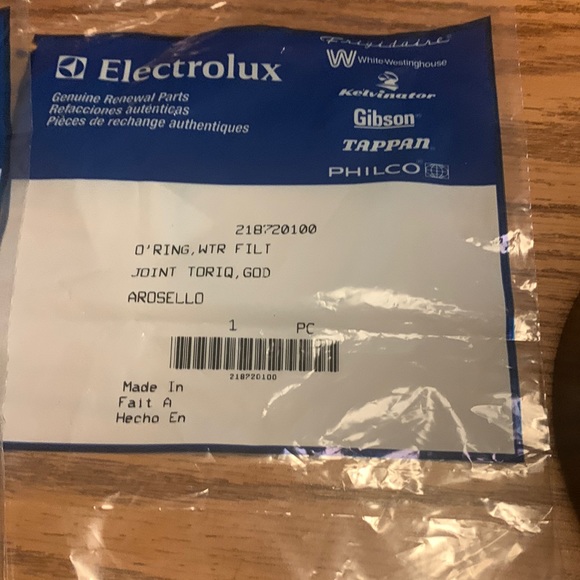 Electrolux | Kitchen | 2 Refrigerator Water Filter Cup Orings 2872100 ...